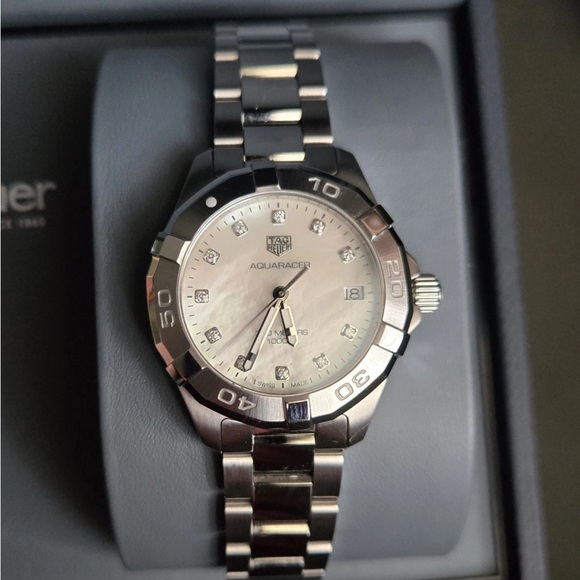 Tag Heuer | Accessories | New Mint Tag Heuer Silver Stainless Steel ...